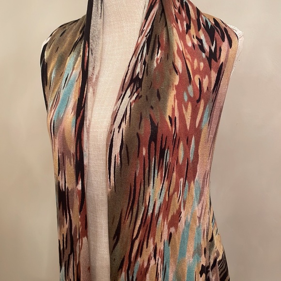 Sweaters | Multi Color Sweater Vest With Long Tails In Front Size M ...